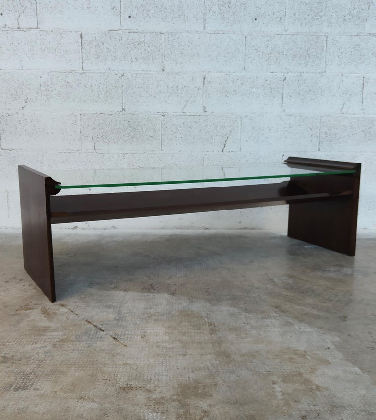 "Acca" wood and Glass Coffee Table by Kazuhide Takahama for Gavina 60s ...