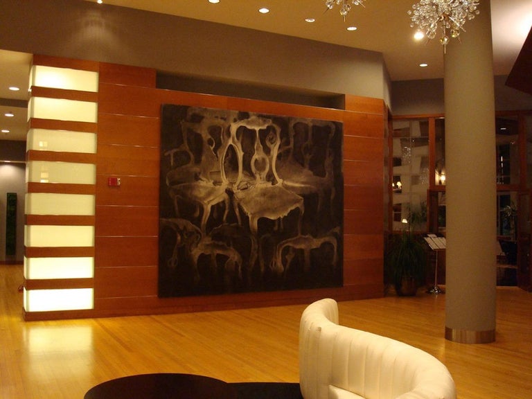 "Accent", Monumental Charcoal on Canvas Painting by Jessica Scott ...