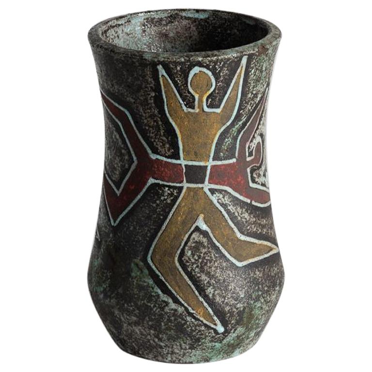 Accolay Ceramic Vase Design Grey and Brown Pottery Colors, circa 1970 ...