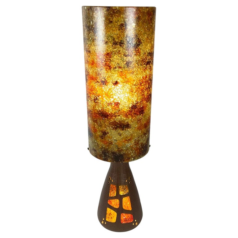 Accolay Studio Pottery Table Lamp with Its Own Glass Resin Shade ...