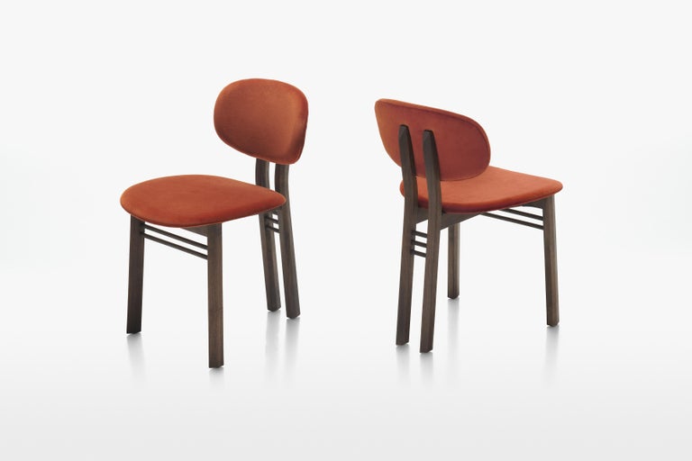 Acerbis Med Chair in White Upholstery Seat with Black Stained Ash Frame ...