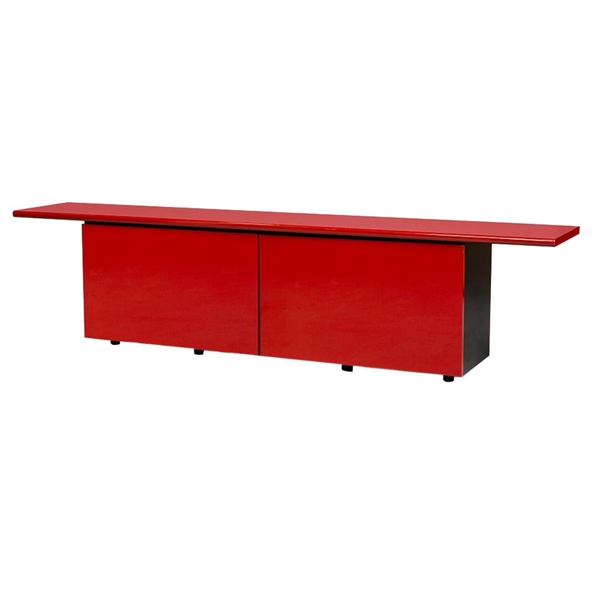 Acerbis Red High Gloss Cabinet by Giotto Stoppino and Lodovico Acerbis ...