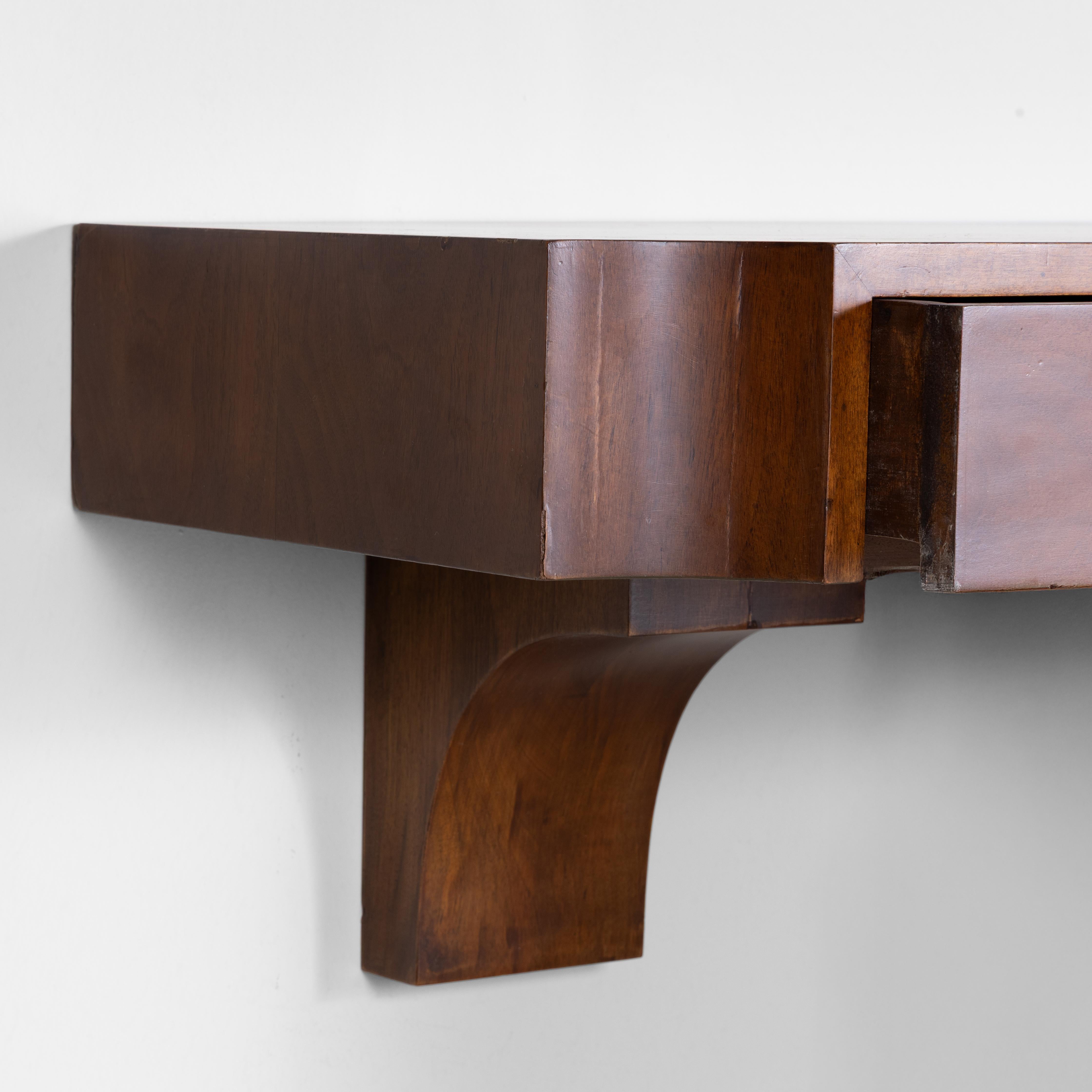 Acerbis Suspended Wooden Console, 1970 For Sale at 1stDibs
