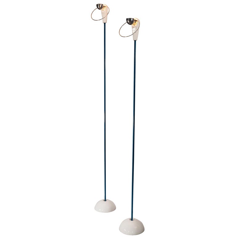 Achille Castiglioni for Flos Set of Two 'Bip-Bip' Floor Lamps at 1stDibs