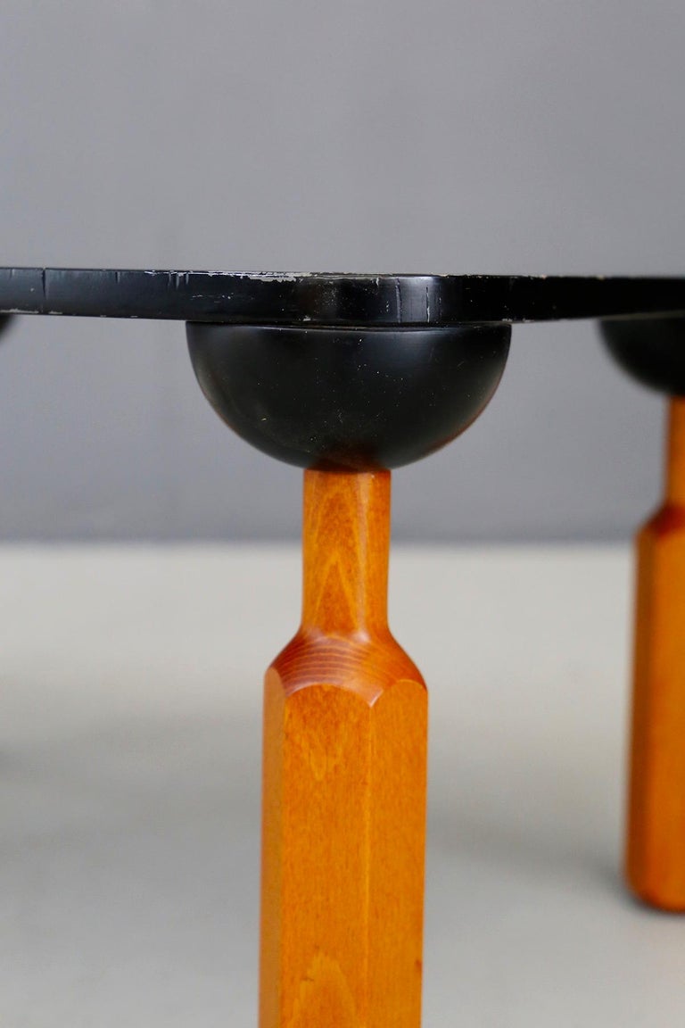 Achille Castiglioni for Zanotta Side Table in Lacquered Wood Published ...