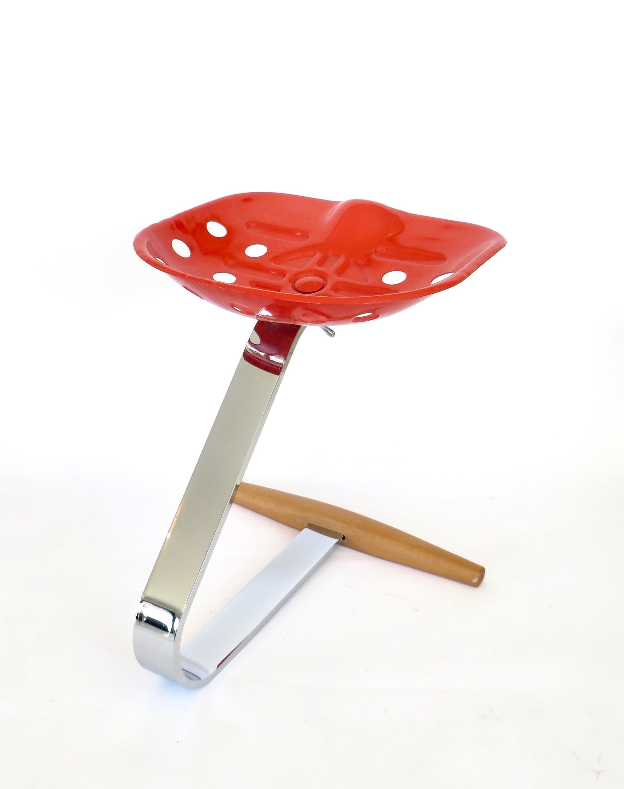 Achille Castiglioni Red Mezzadro Tractor Stool Zanotta, 1970 at 1stDibs ...