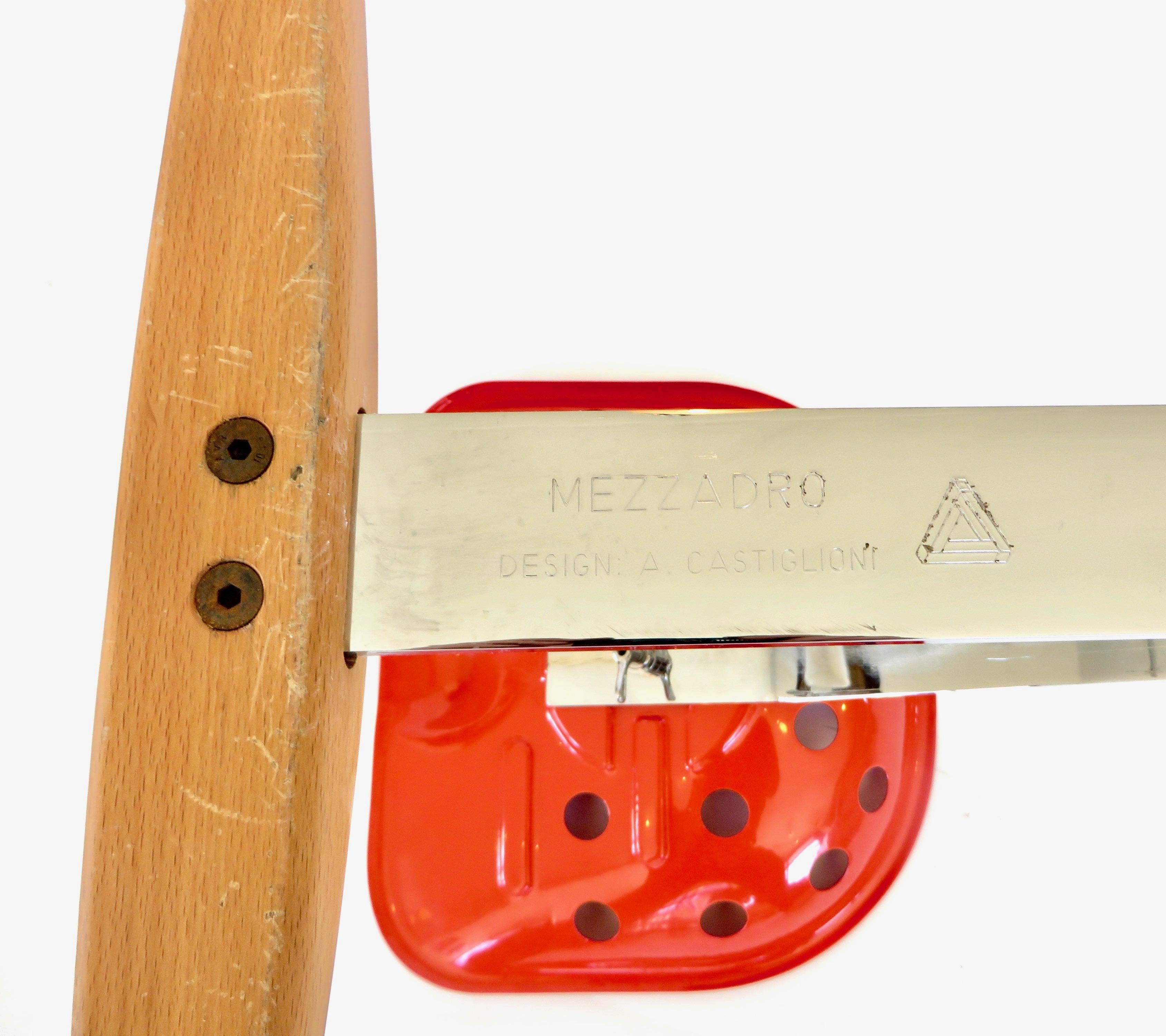 Achille Castiglioni Red Mezzadro Tractor Stool Zanotta, 1970 at 1stDibs ...