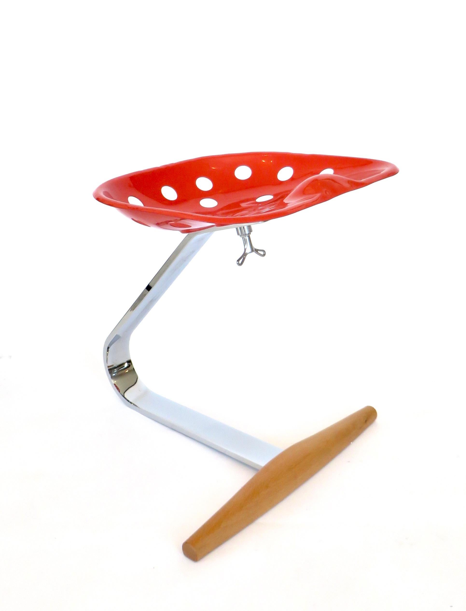 Achille Castiglioni Red Mezzadro Tractor Stool Zanotta, 1970 at 1stDibs ...