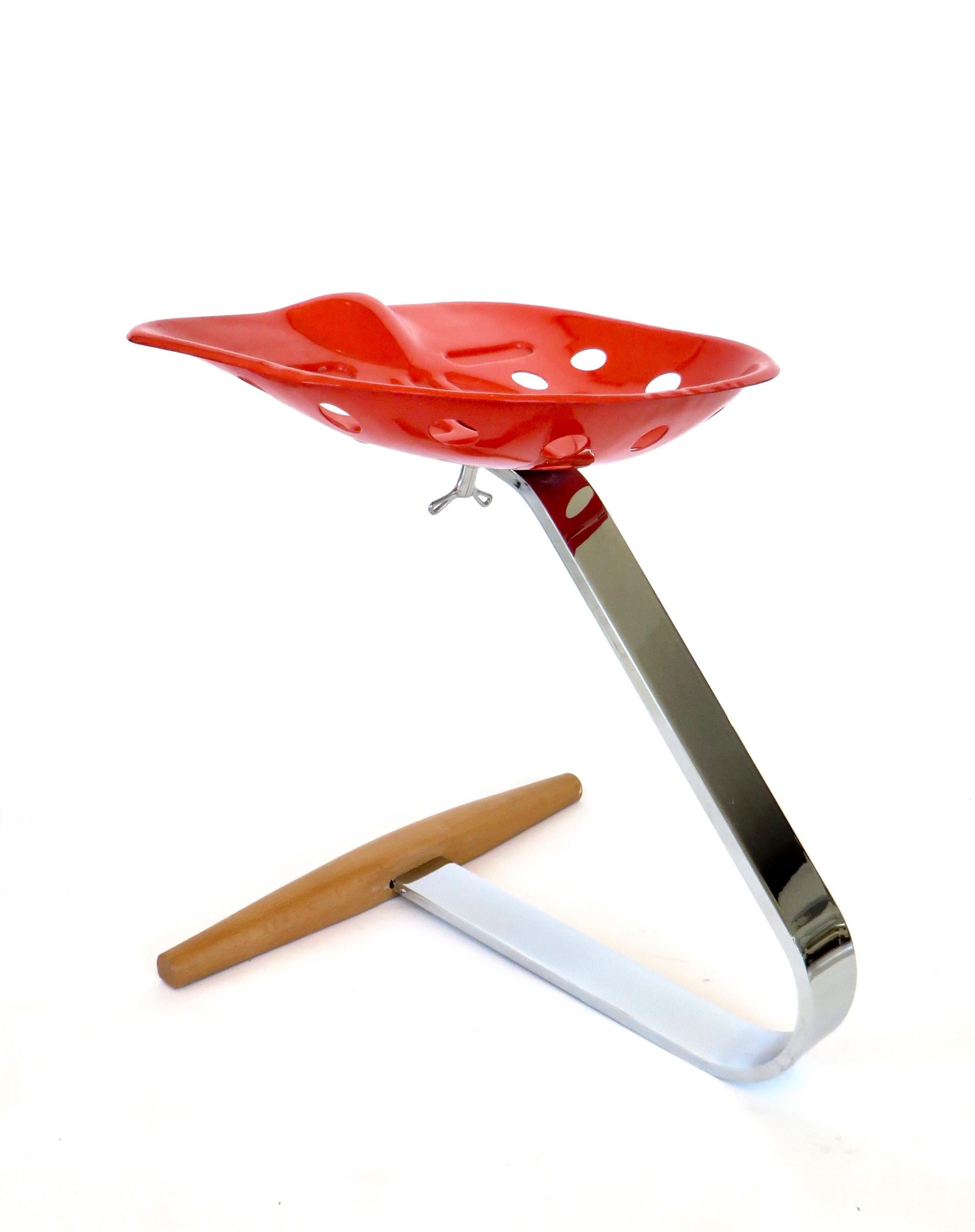 Achille Castiglioni Red Mezzadro Tractor Stool Zanotta, 1970 at 1stDibs ...