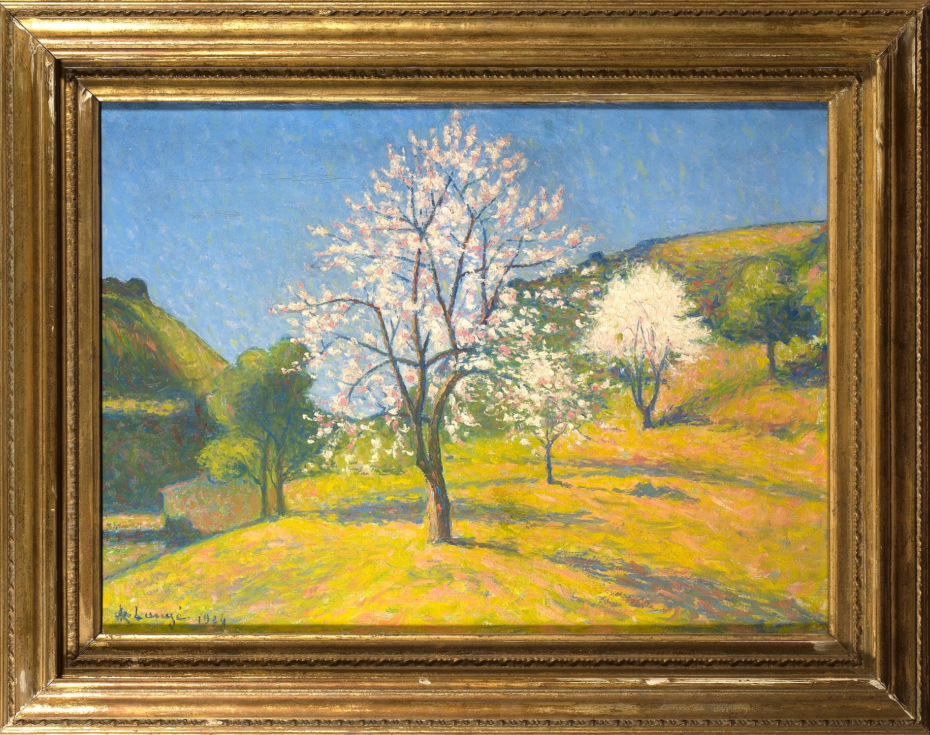 Achille Laugé - Wildflowers - 19th Century Pointillist Oil, Still Life Flowers by Achille Lauge ...