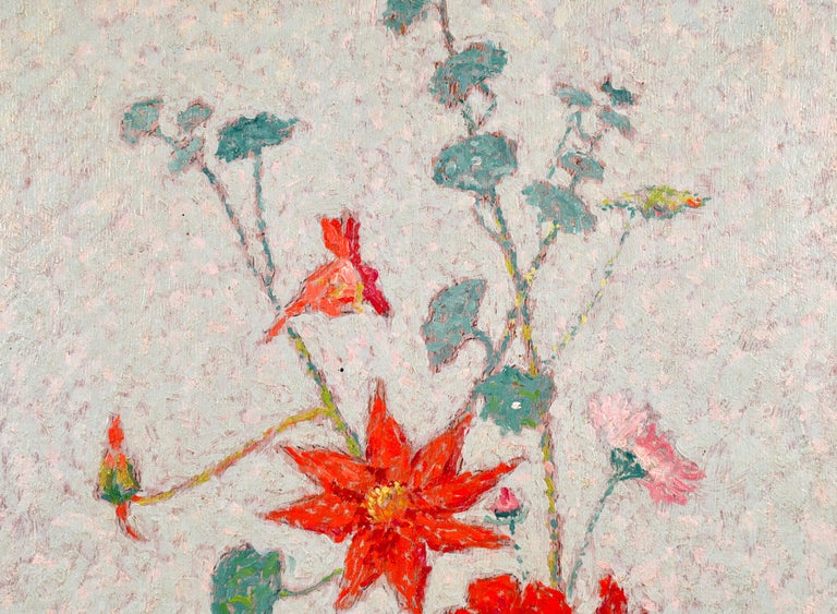 Achille Laugé - Wildflowers - 19th Century Pointillist Oil, Still Life Flowers by Achille Lauge ...
