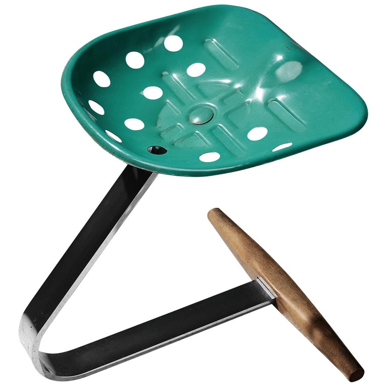 Achille and Pier Giacomo Castiglioni for Zanotta Green 'Mezzadro' Stool ...