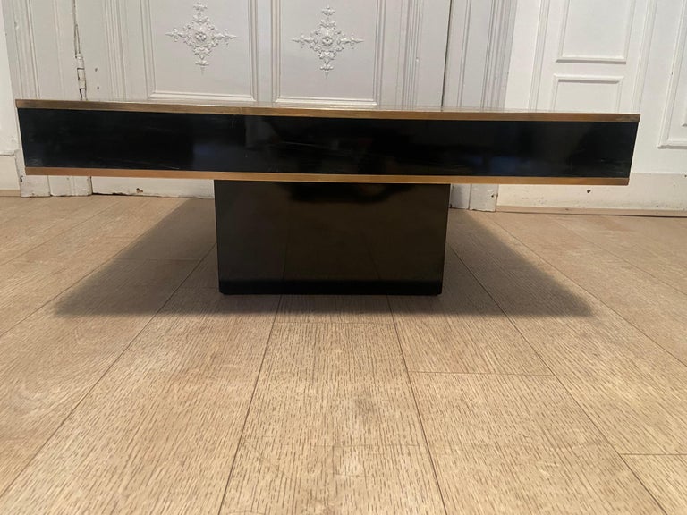 Acid-Etched Brass Coffee Table For Sale at 1stDibs