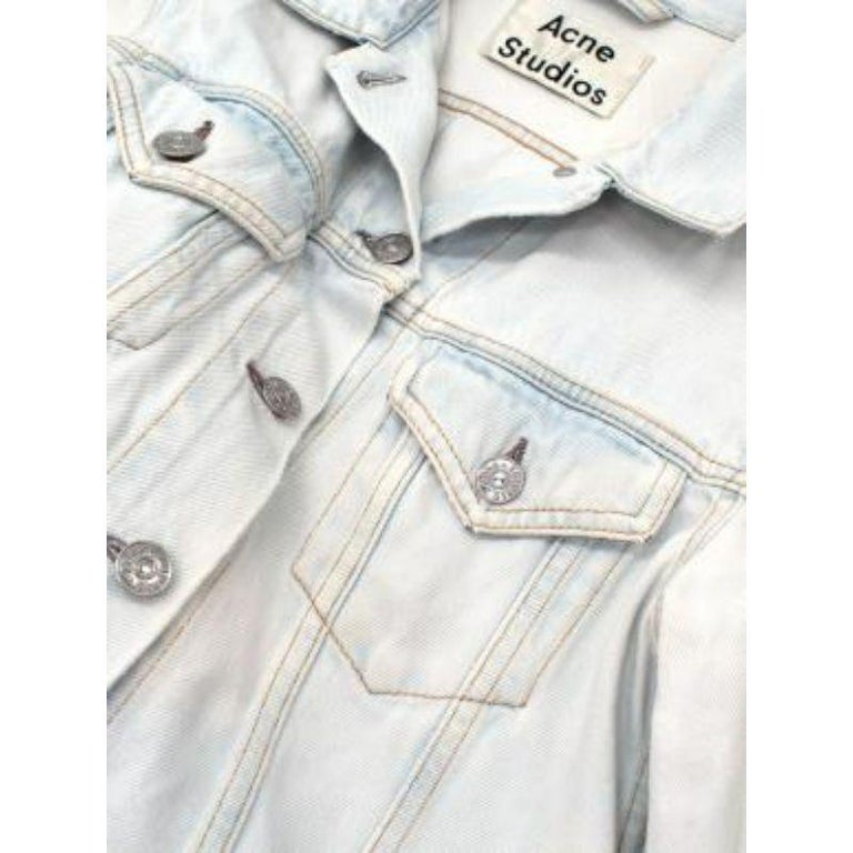 Acne Bleached Wash Denim Jacket For Sale at 1stDibs