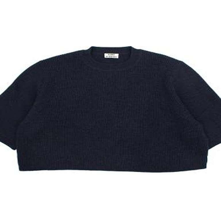 Acne Oversized Navy Short Jumper For Sale at 1stDibs