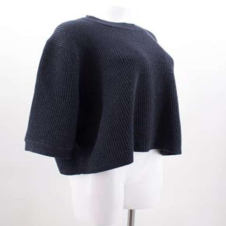 Acne Oversized Navy Short Jumper For Sale at 1stDibs