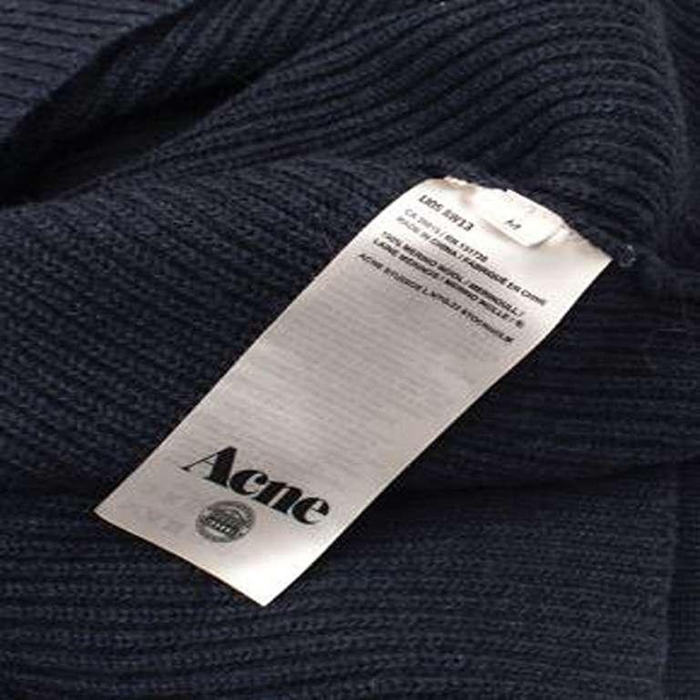 Acne Oversized Navy Short Jumper For Sale at 1stDibs