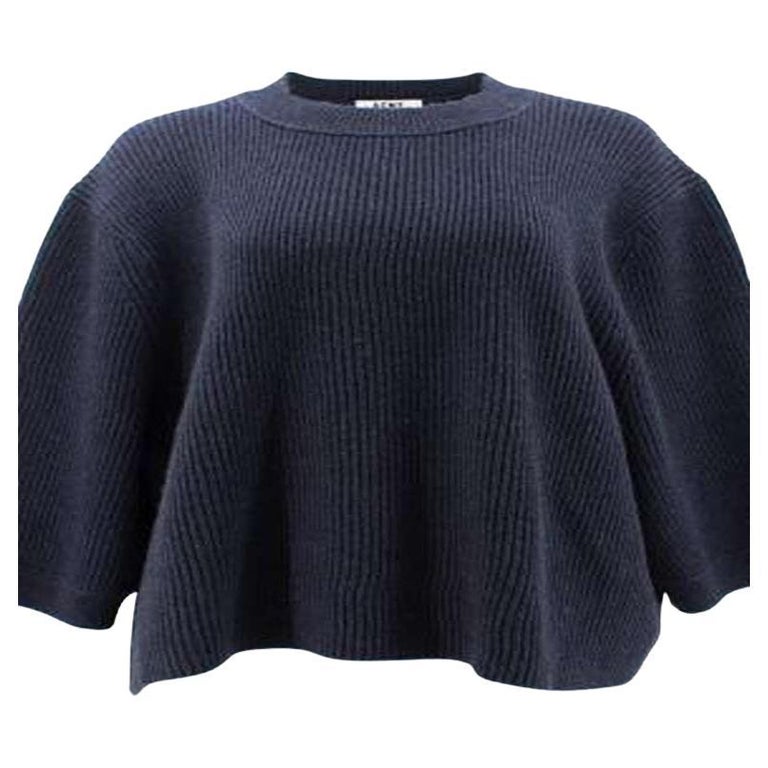 Acne Oversized Navy Short Jumper For Sale at 1stDibs