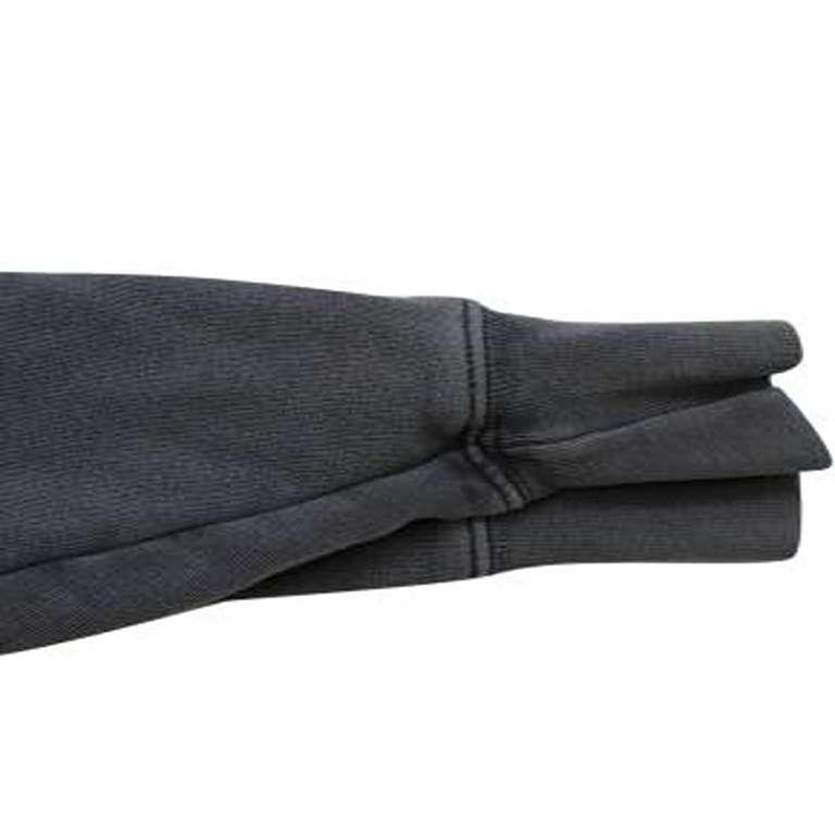 Acne slate blue washed cotton jersey hoodie For Sale at 1stDibs