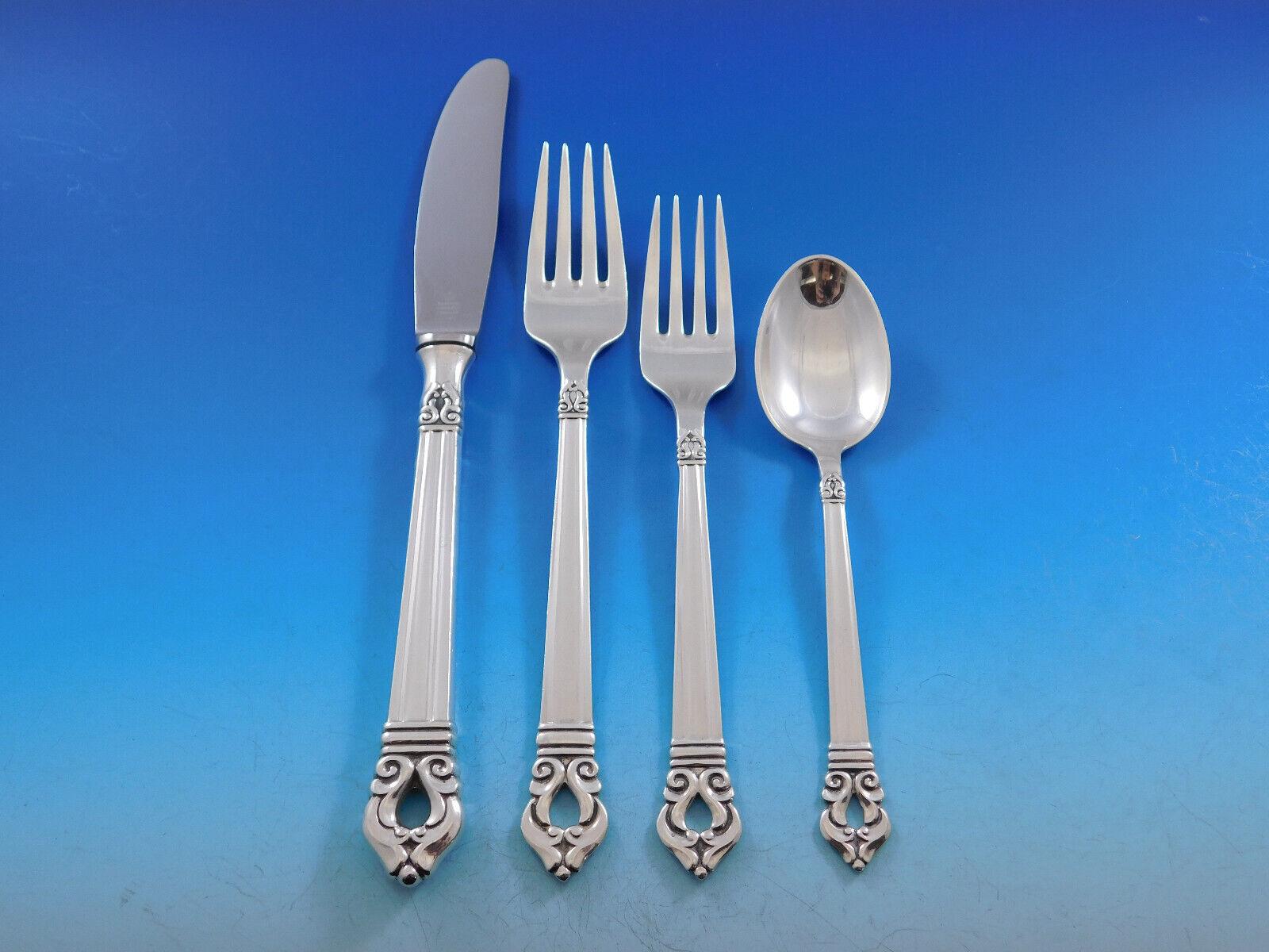 Acorn by Codan Mexican Sterling Silver Flatware Set for 12 Service 99 ...