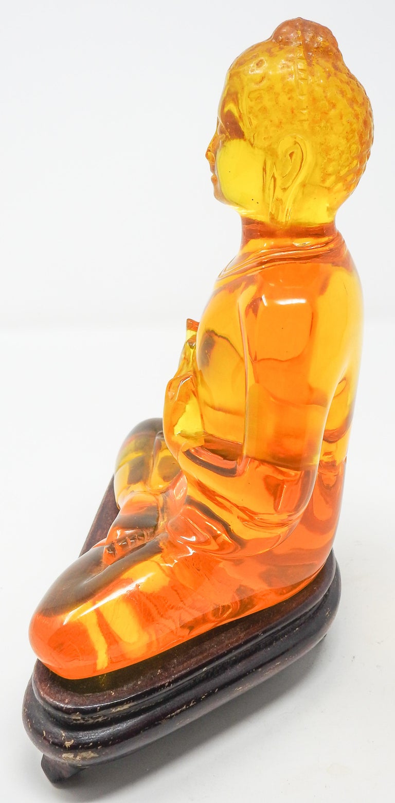 Acrylic Amber Buddha Sculpture For Sale at 1stDibs | amber buddha ...