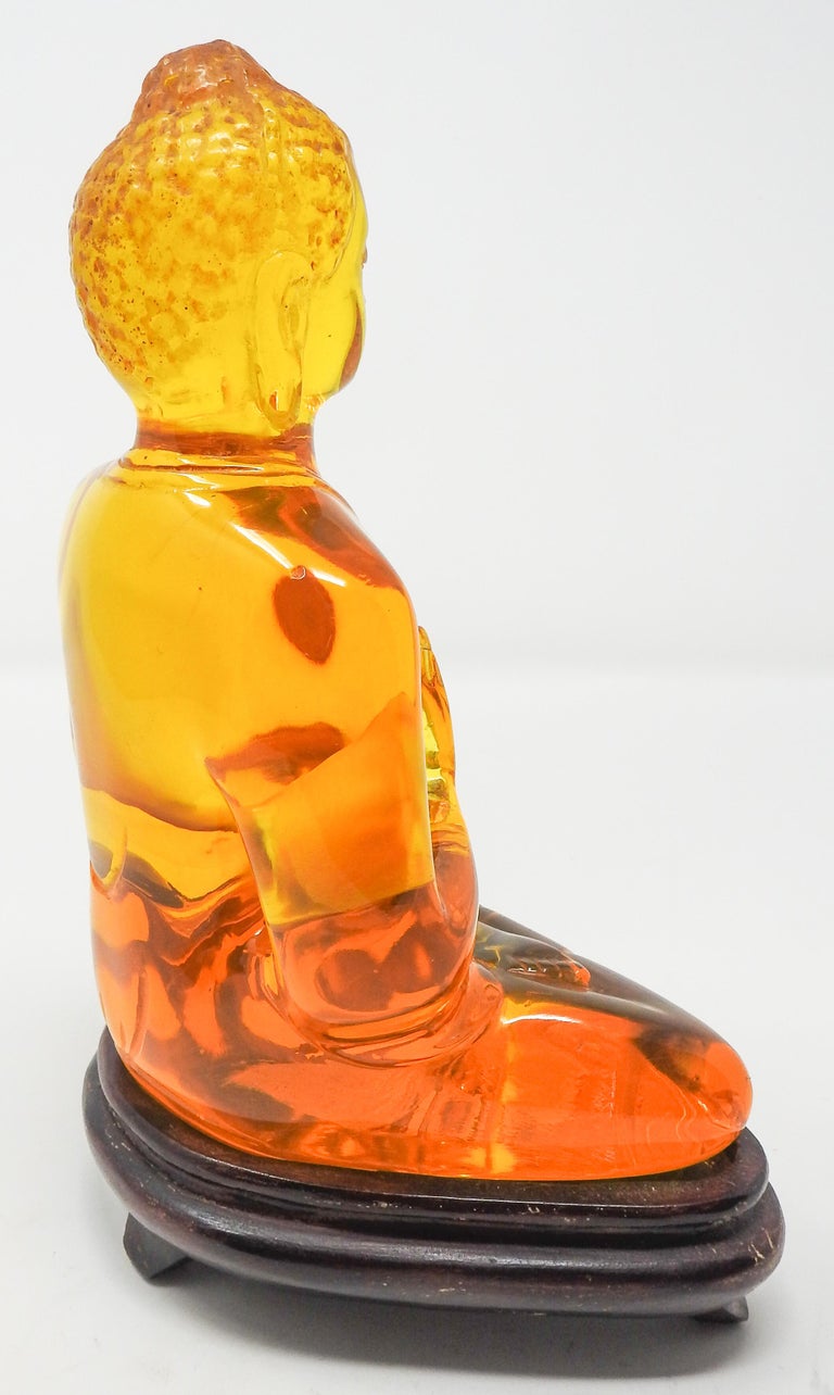 Acrylic Amber Buddha Sculpture For Sale at 1stDibs | amber buddha ...