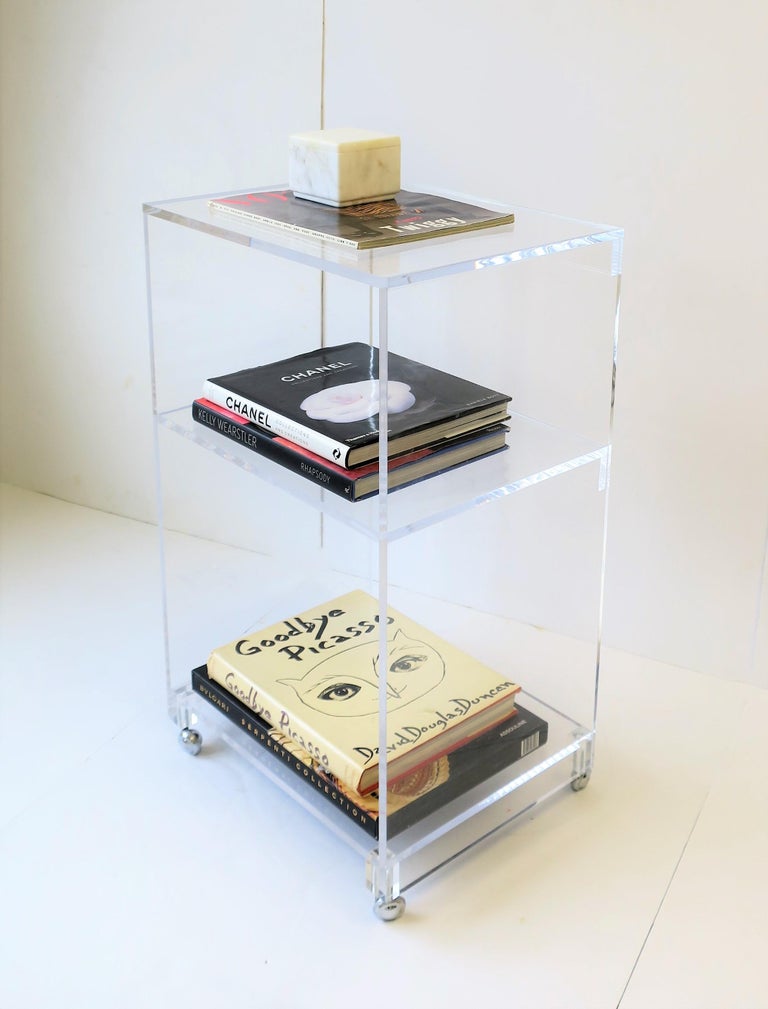 Lucite Bar Cart or Storage Shelf Cabinet For Sale at 1stDibs | acrylic ...
