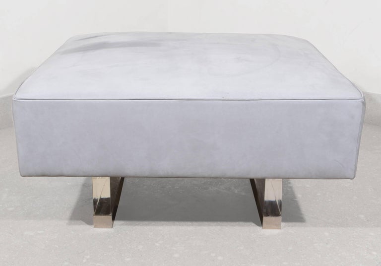 Acrylic Base Ottoman For Sale at 1stDibs