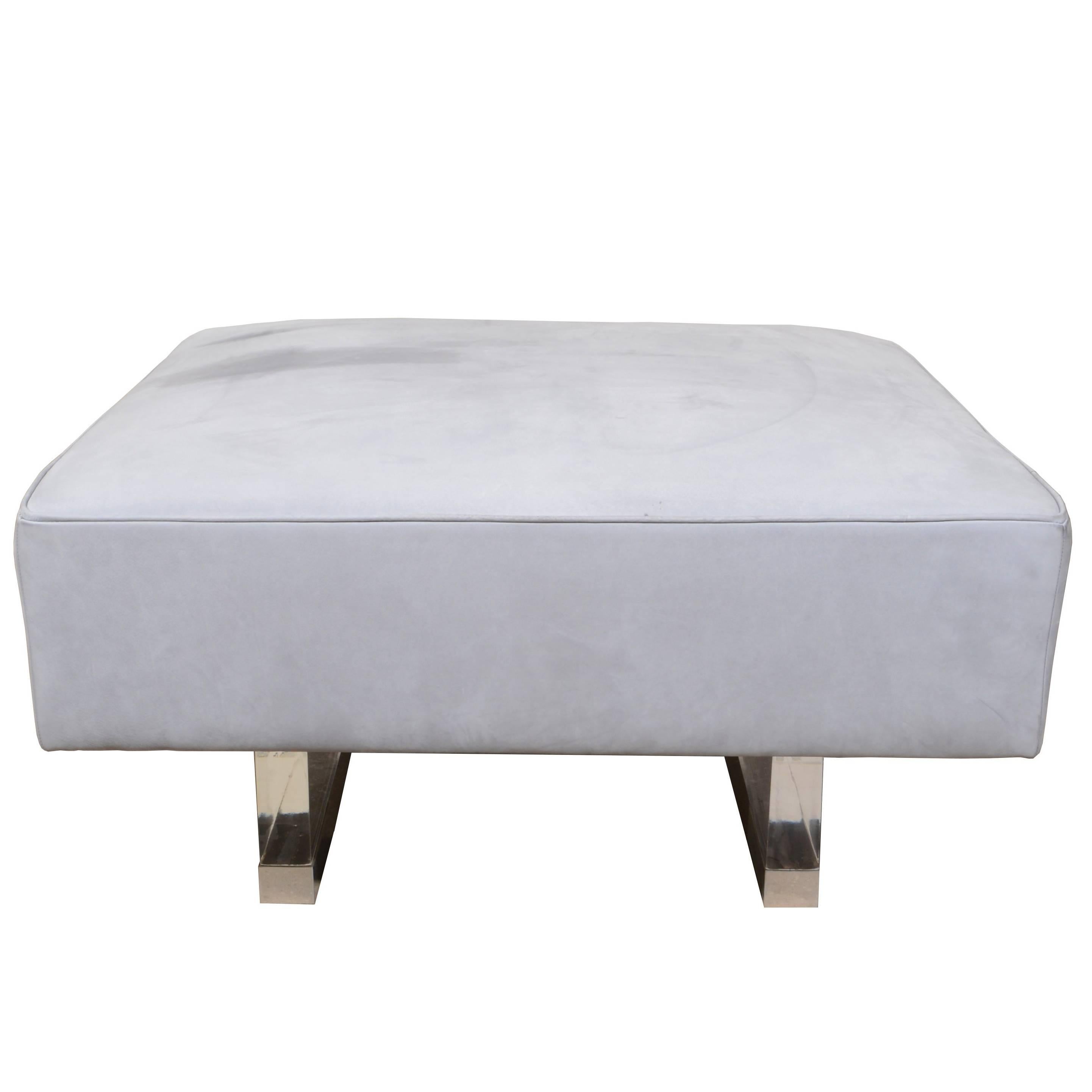 Acrylic Base Ottoman For Sale at 1stDibs