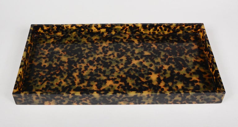 Acrylic Faux Tortoise Shell Rectangular Dresser Tray at 1stDibs | faux ...