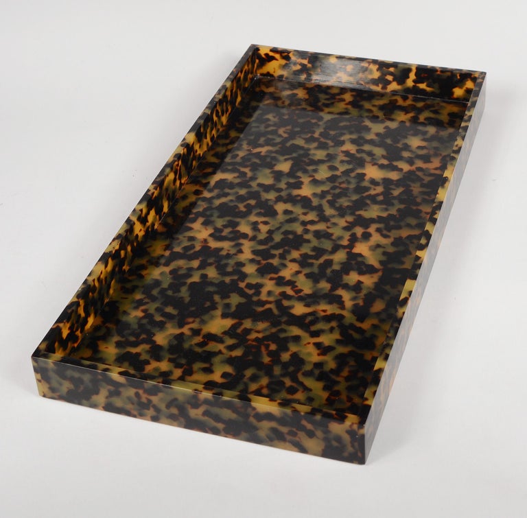 Acrylic Faux Tortoise Shell Rectangular Dresser Tray at 1stDibs | faux ...