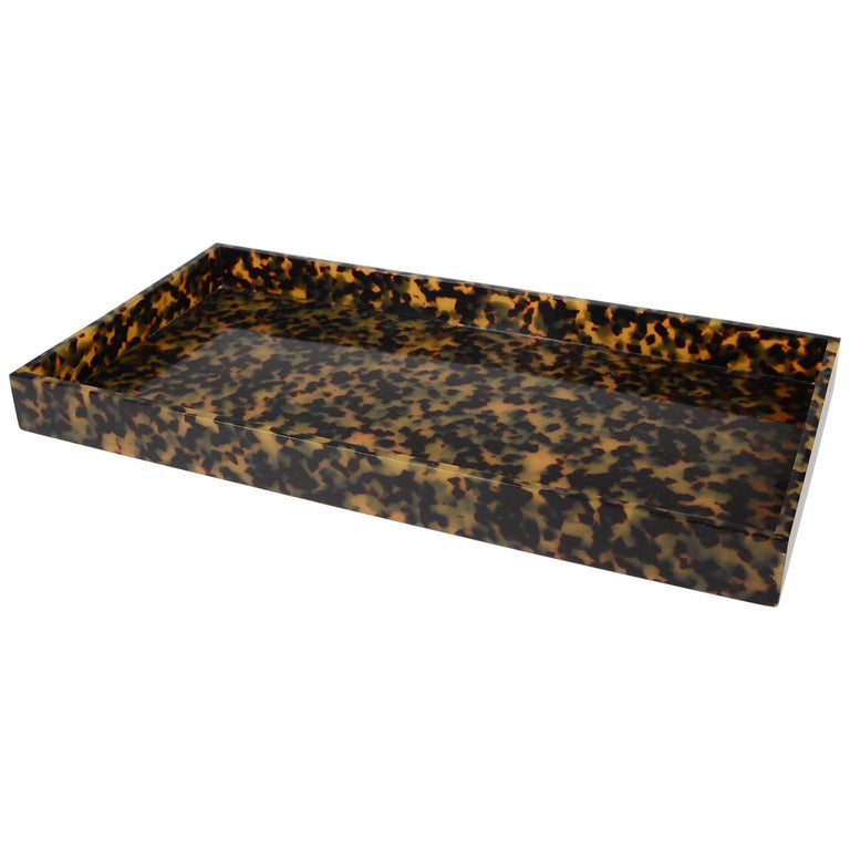 Acrylic Faux Tortoise Shell Rectangular Dresser Tray at 1stDibs | faux ...