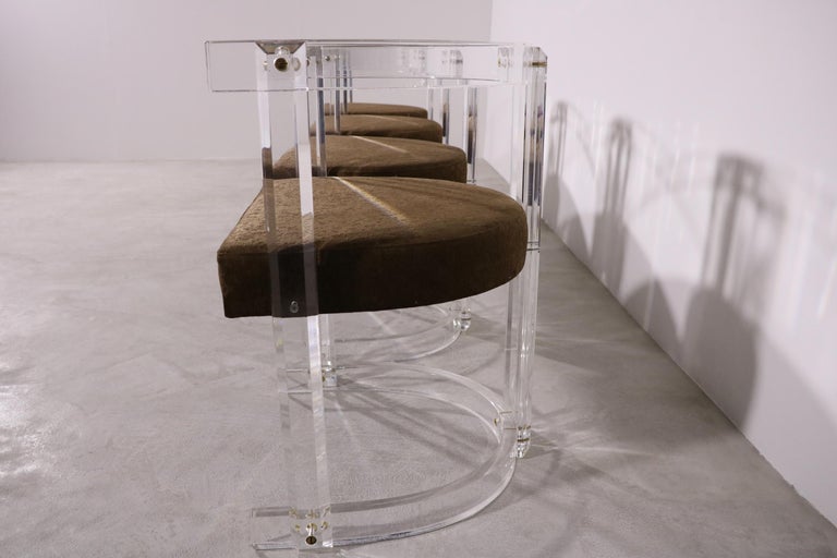 Acrylic glass chairs lucite chair in style of Charles Hollis Jones For ...