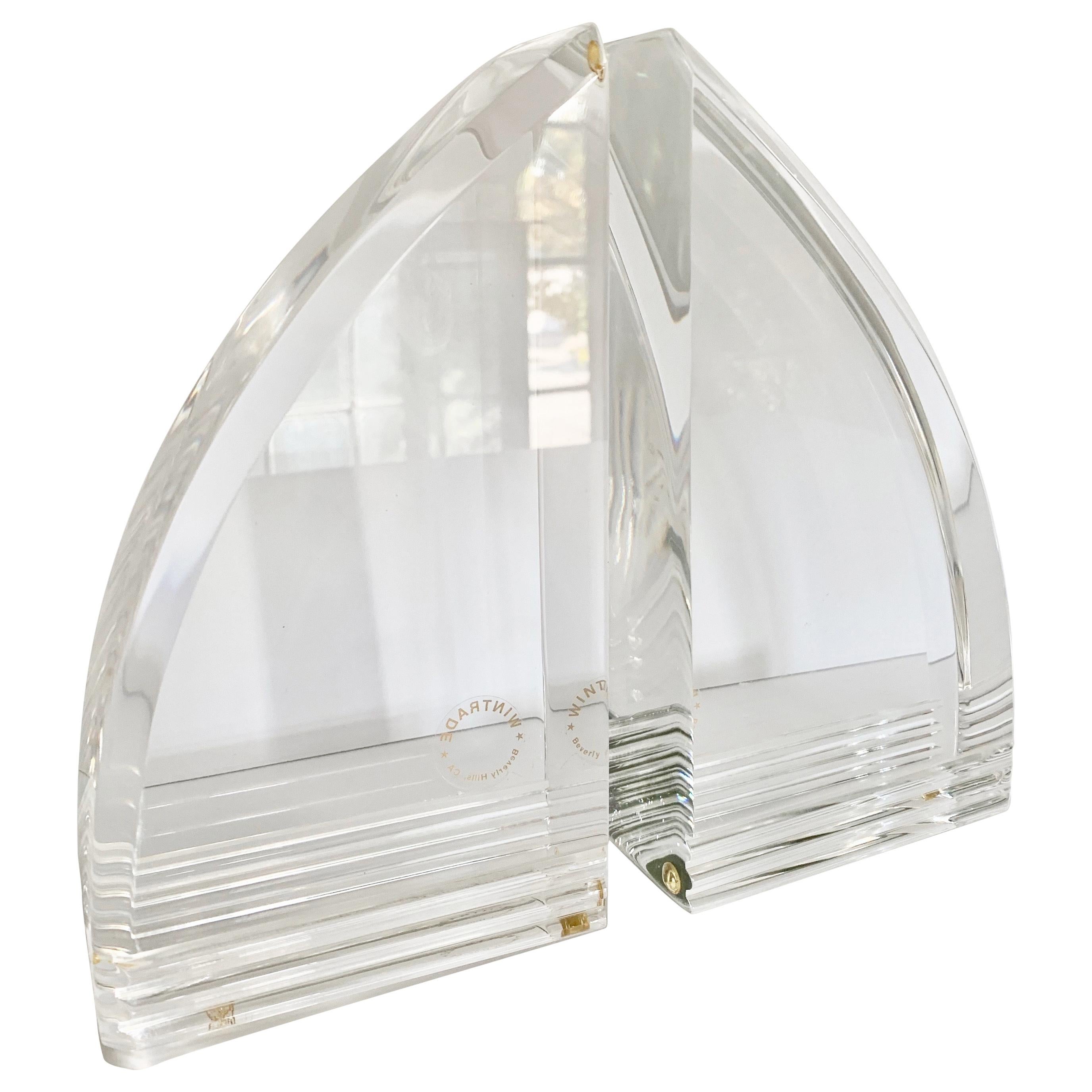 Acrylic Lucite Bookends at 1stDibs