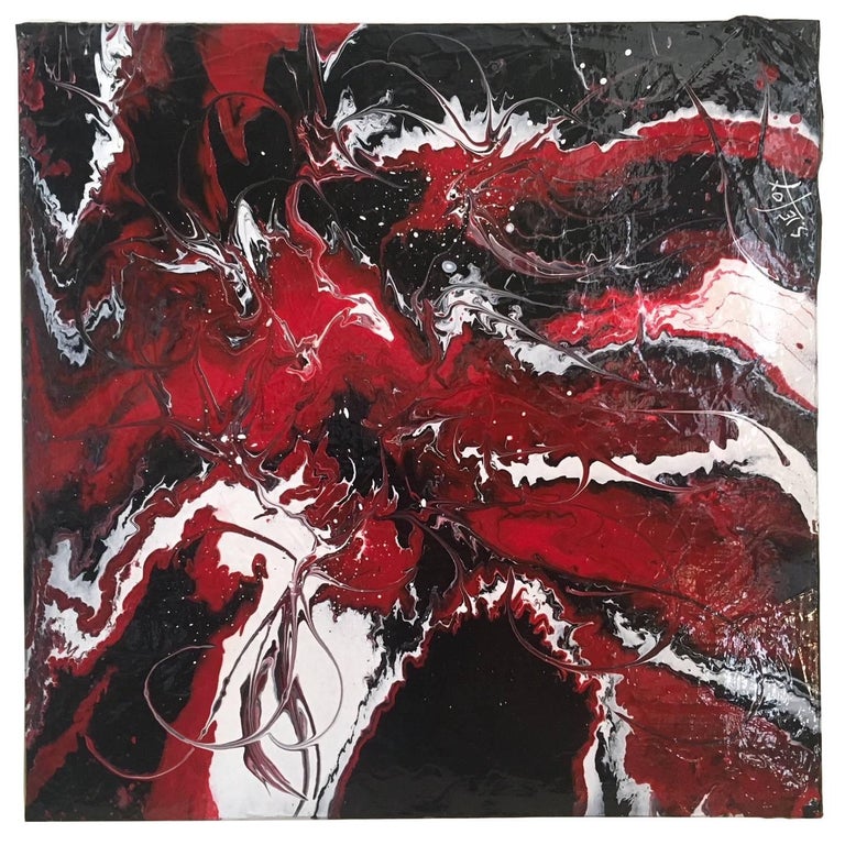 Acrylic on Canvas by French Artist Serge Lefox Titled Excavation For ...