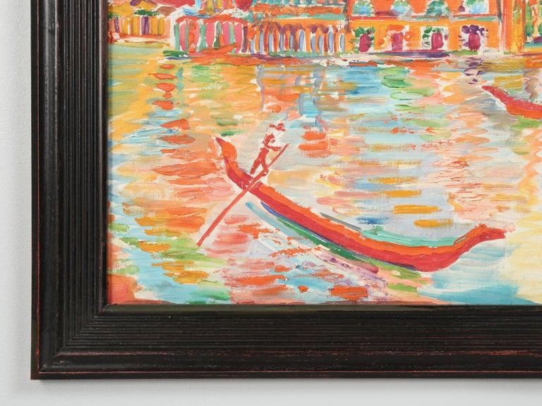 Acrylic Painting Attributed to French Artist Roland David For Sale at ...