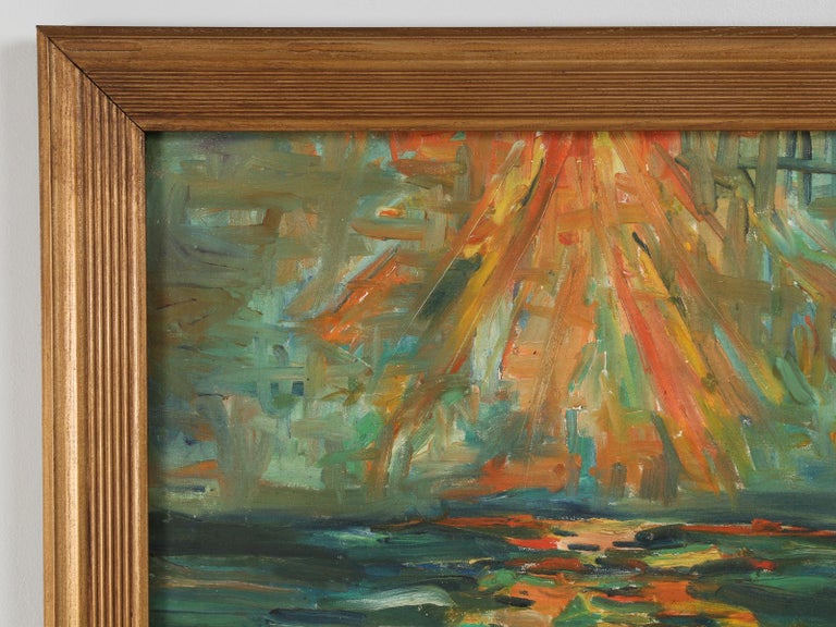 Acrylic Painting Attributed to the French Artist, Roland David at 1stDibs