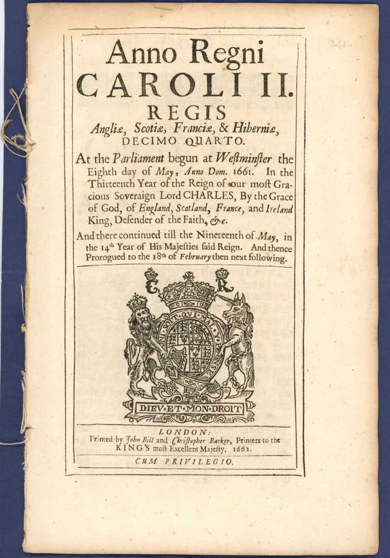 Act for Preventing Frauds and Abuses in His Majesty's Customs 1662 For ...