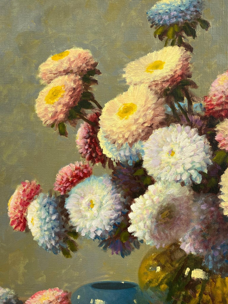 A.D. Greer “Colors of the Rainbow” Large Oil Painting in Baroque Frame ...