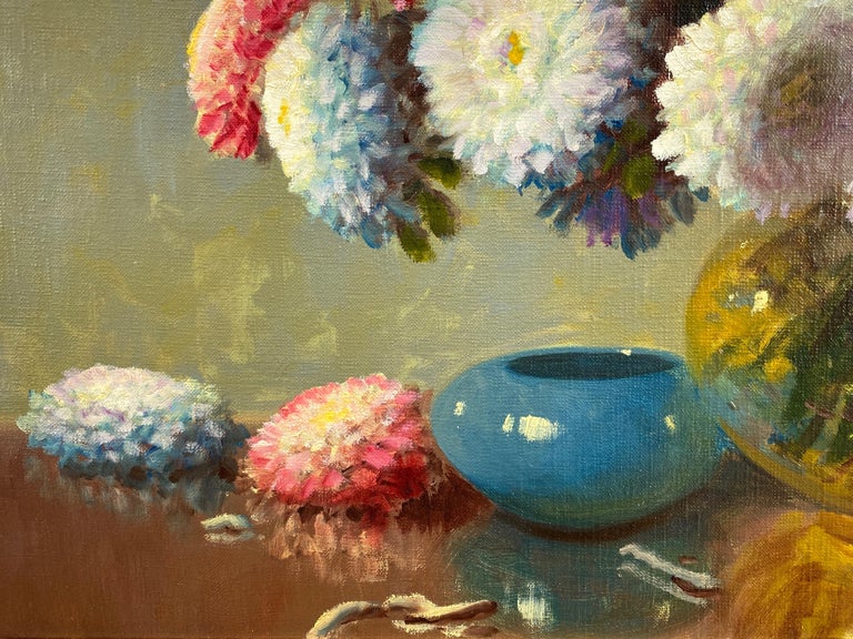 A.D. Greer “Colors of the Rainbow” Large Oil Painting in Baroque Frame ...