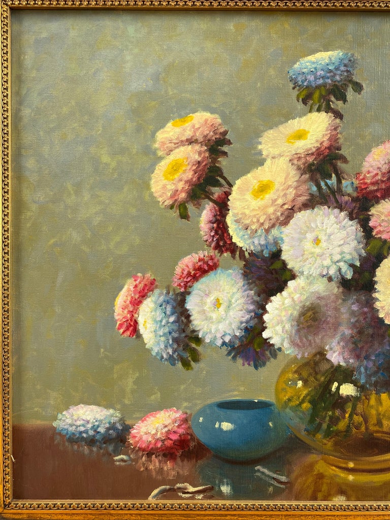 A.D. Greer “Colors of the Rainbow” Large Oil Painting in Baroque Frame ...