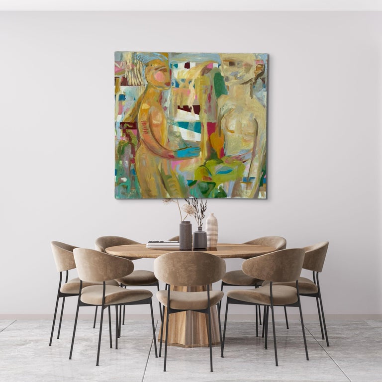 "Adam and Eve I" Contemporary Abstract Expressionist Oil Painting For ...
