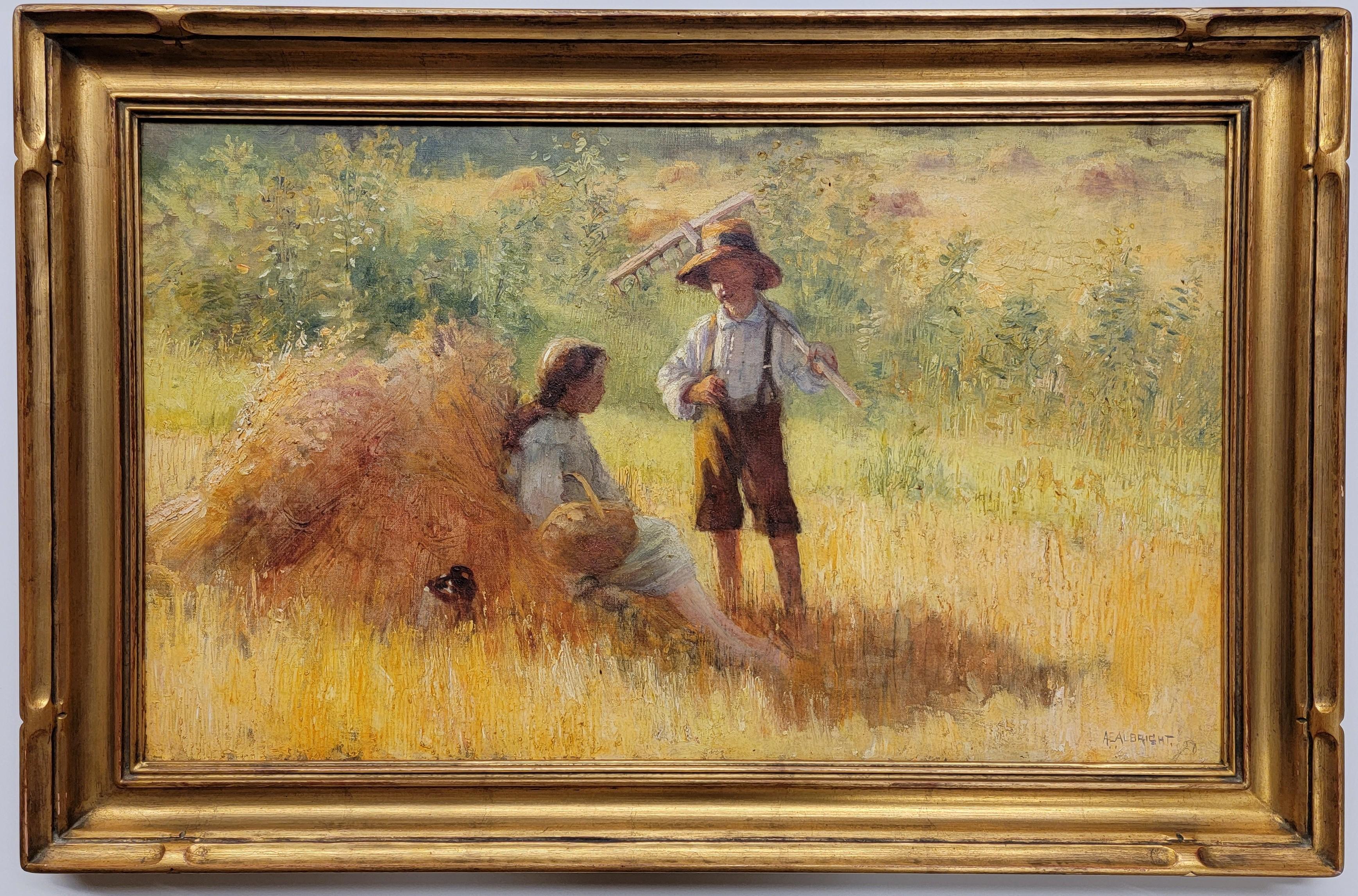 Adam Emory Albright – Neue Freunde, um 1900, von Adam Emory Albright ...