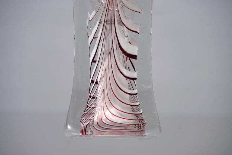 Adam Jablonski Glass Vase `Fortuna`, Signed 1990, Polish at 1stDibs