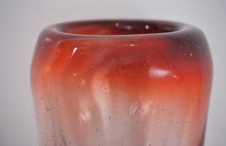 Adam Jablonski Glass Vase `Fortuna`, Signed 1990, Polish at 1stDibs