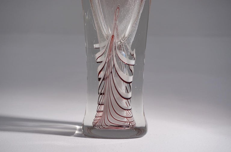 Adam Jablonski Glass Vase `Fortuna`, Signed 1990, Polish at 1stDibs