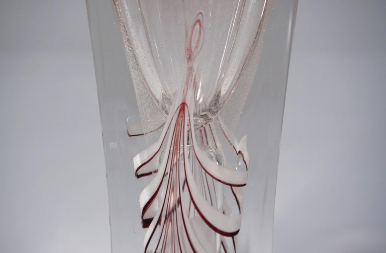 Adam Jablonski Glass Vase `Fortuna`, Signed 1990, Polish at 1stDibs
