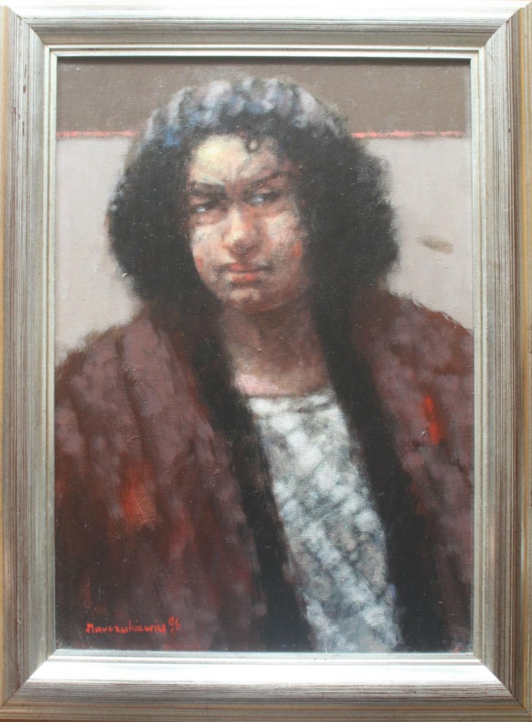 Adam Marczukiewicz - Portrait - 20 century, Figurative oil painting ...