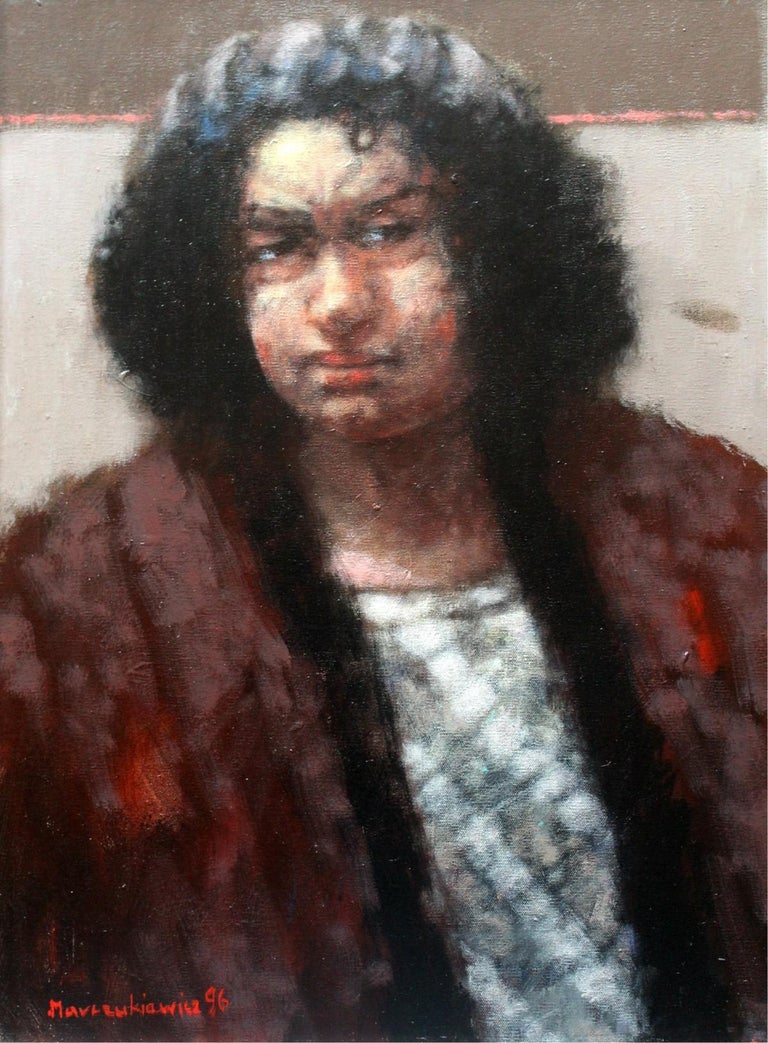 Adam Marczukiewicz - Portrait - 20 century, Figurative oil painting ...