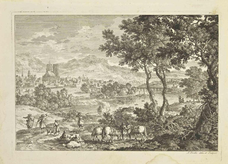 Adam Perelle - Landscape - Etching by Adam Pérelle - 18th Century For ...